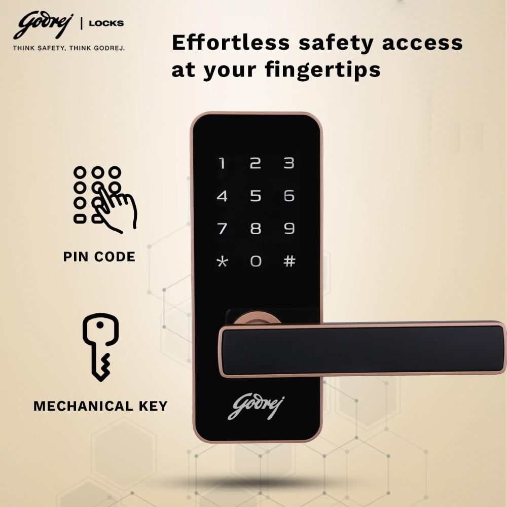 Godrej Smart Locks I Catus Touch I Smart Digital Lock for Wooden Door I ...