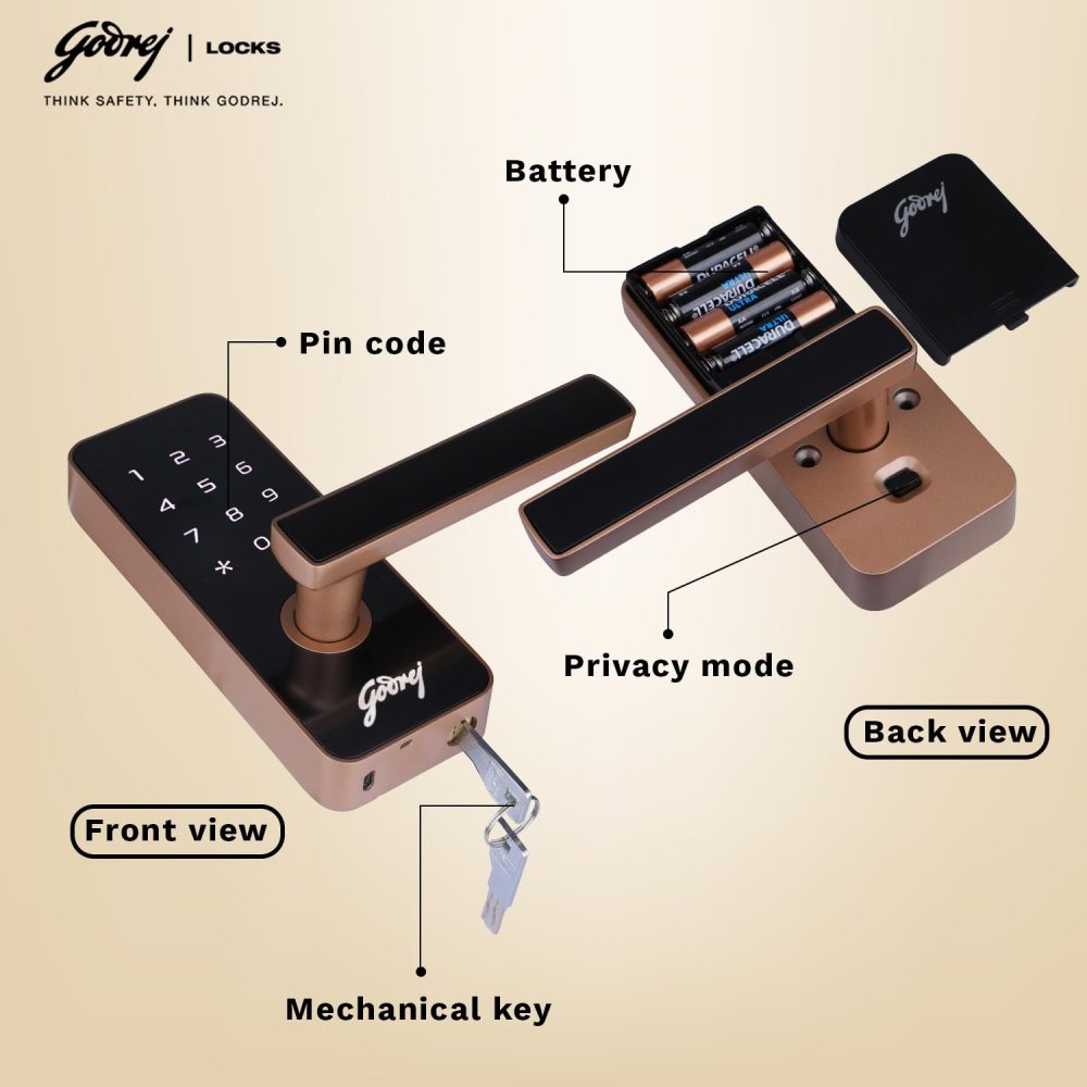 Godrej Smart Locks I Catus Touch I Smart Digital Lock for Wooden Door I ...